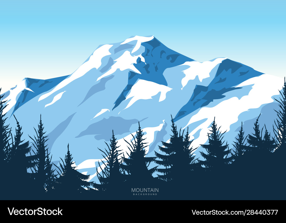 Wild mountain landscape design Royalty Free Vector Image