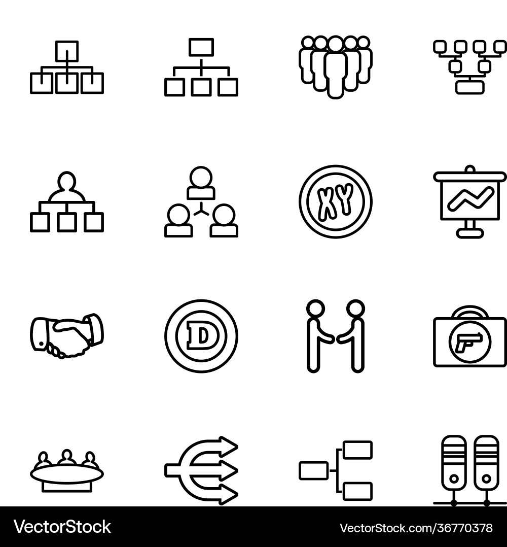 16 corporate icons Royalty Free Vector Image - VectorStock