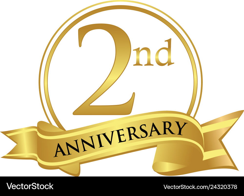 2nd anniversary celebration logo Royalty Free Vector Image 2nd anniversary celebration logo Royalty Free Vector Image