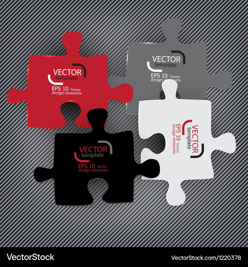 Abstract background made from puzzle pieces Vector Image