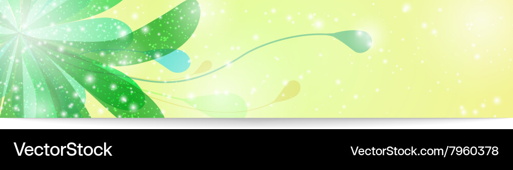 Beautiful banner with flowers Royalty Free Vector Image