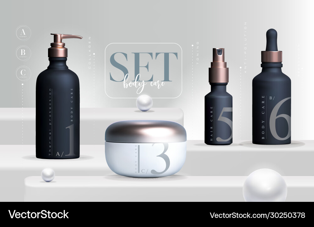 Elegant Cosmetic Product Set Royalty Free Vector Image