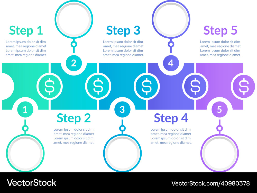 Mobile app for finance infographic chart design Vector Image