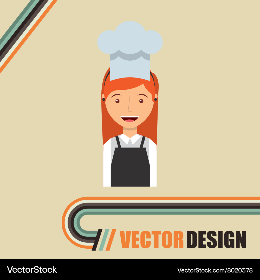 Professional chef design Royalty Free Vector Image