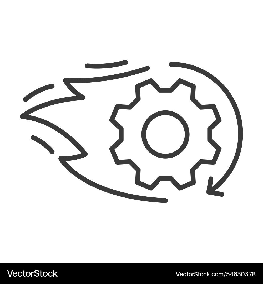 Quick technical repair icon in line design Vector Image