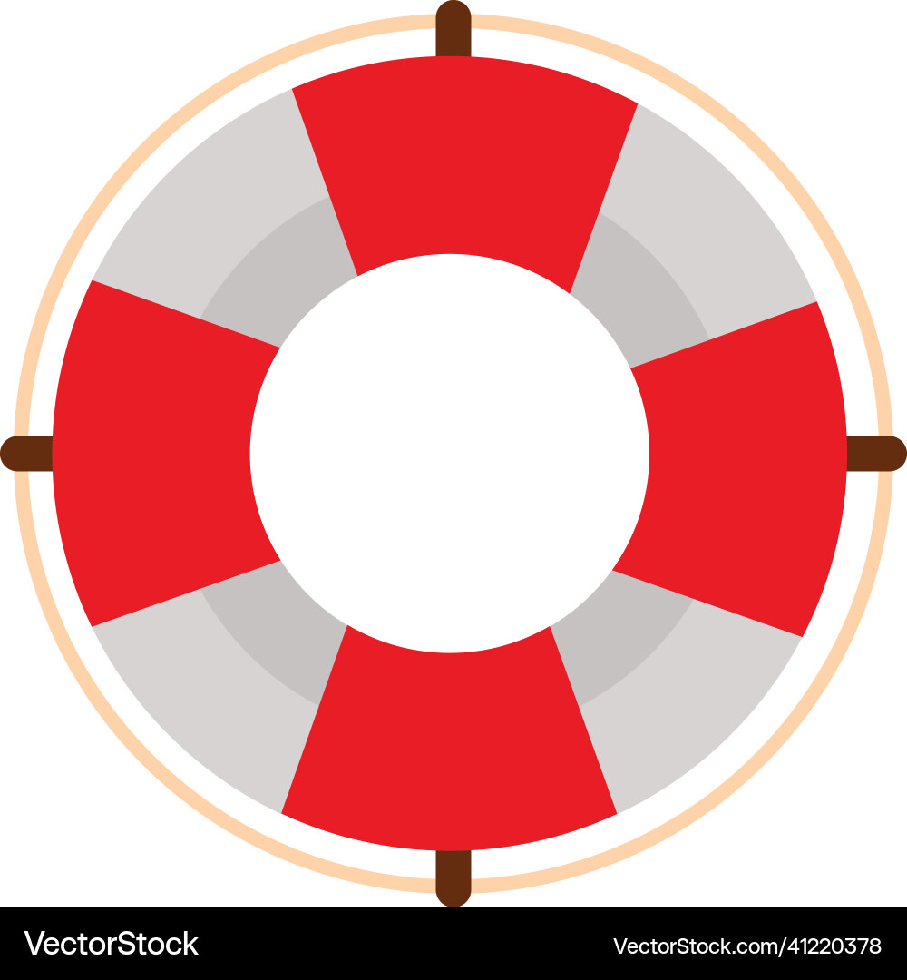 Red Life Ring Rescue Symbol Royalty Free Vector Image