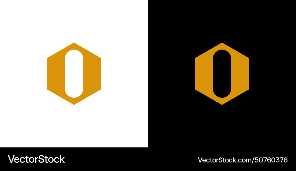 Simple and bold o logo design Royalty Free Vector Image