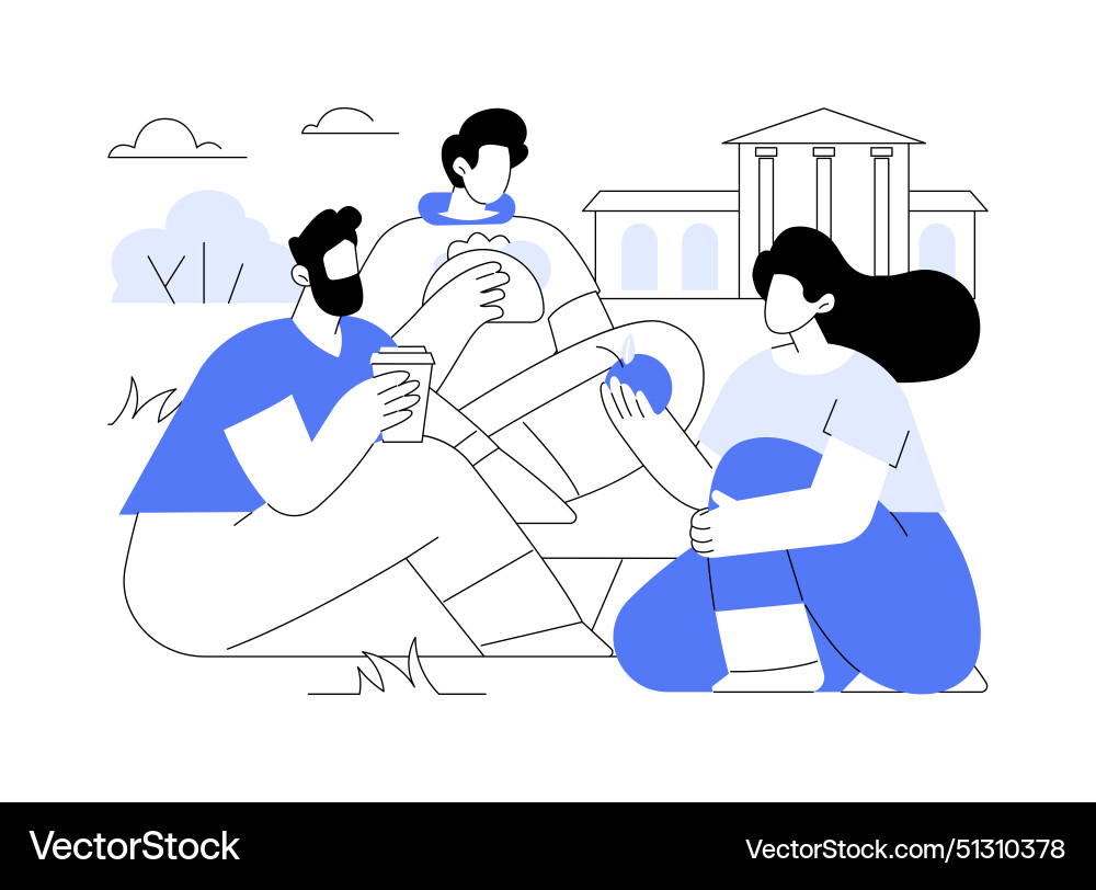 Snacking isolated cartoon Royalty Free Vector Image