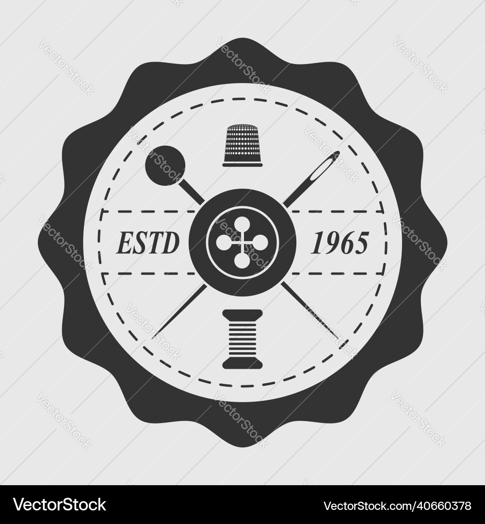 Tailor emblem Royalty Free Vector Image - VectorStock