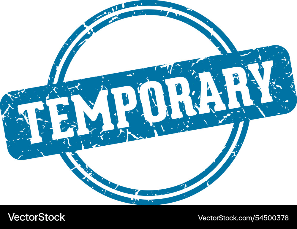 Temporary stamp Royalty Free Vector Image - VectorStock