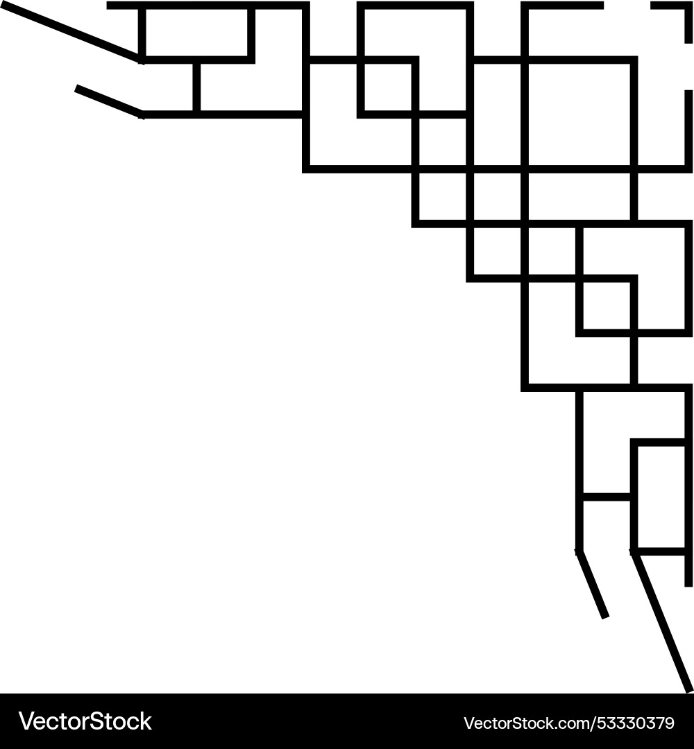 Decoration corner flat icon color Royalty Free Vector Image