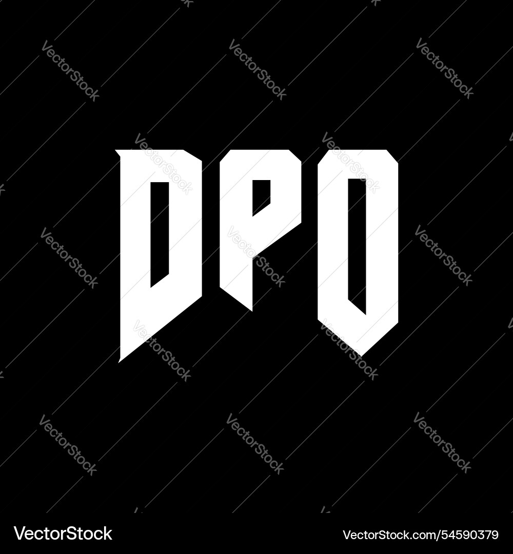 Dpo letter logo design for technology company Vector Image