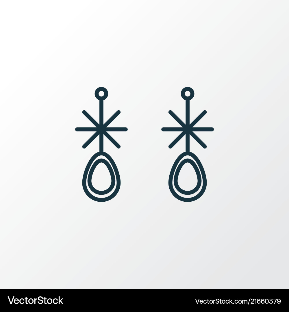 Earring icon line symbol premium quality isolated Vector Image