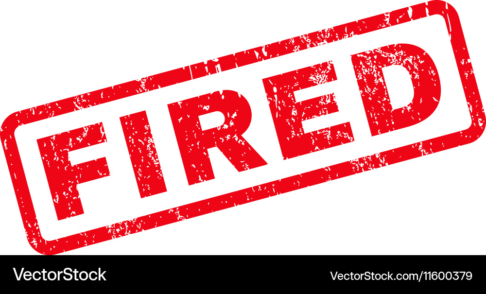 Fired Rubber Stamp Text Royalty Free Vector Image