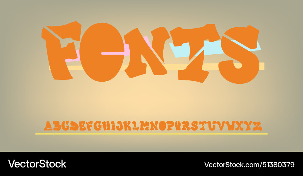 Free premium custom fonts 4 Royalty Free Vector Image