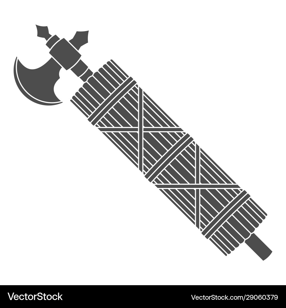 Icon with roman fasces Royalty Free Vector Image