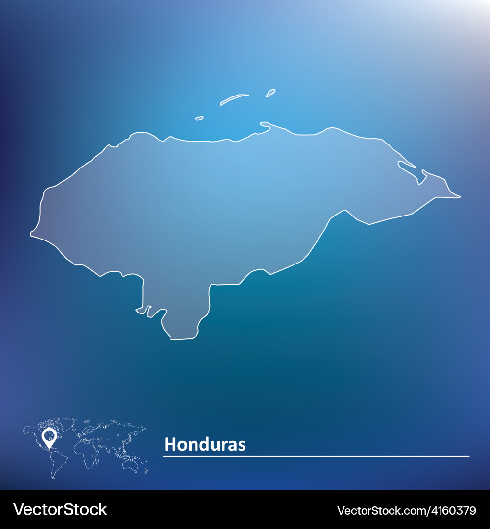 Map of honduras Royalty Free Vector Image - VectorStock
