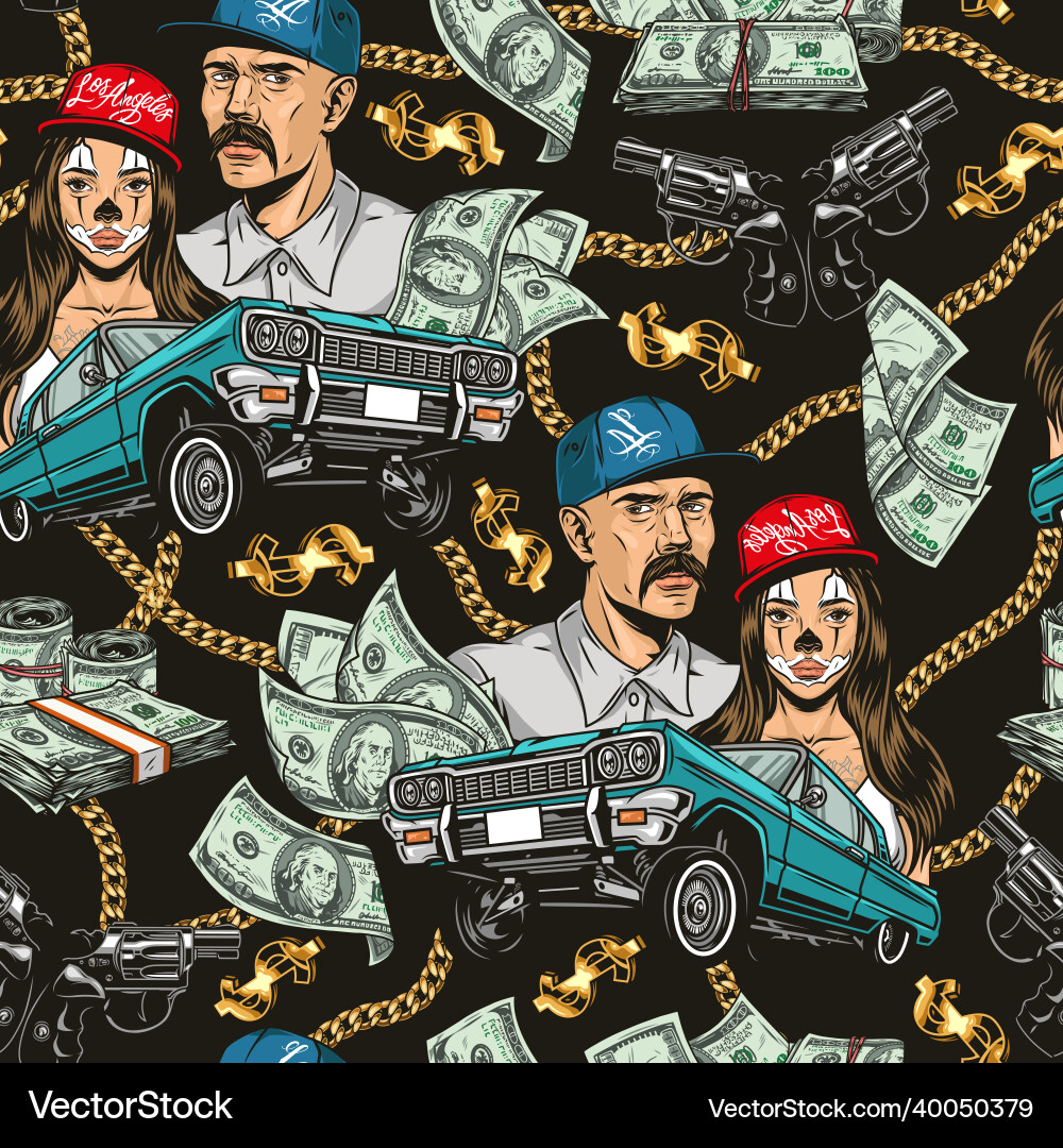 Money and wealth vintage seamless pattern Vector Image