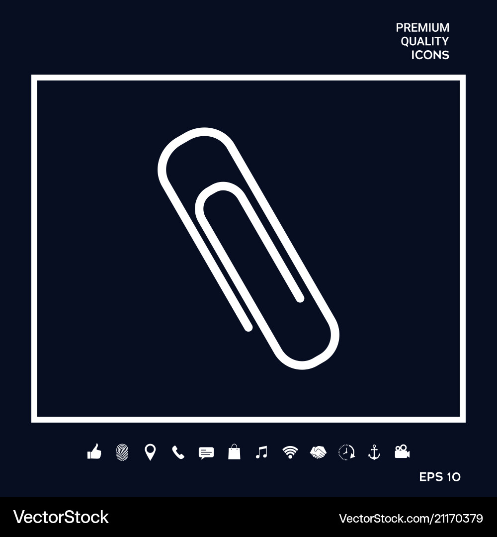 Paper clip icon Royalty Free Vector Image - VectorStock