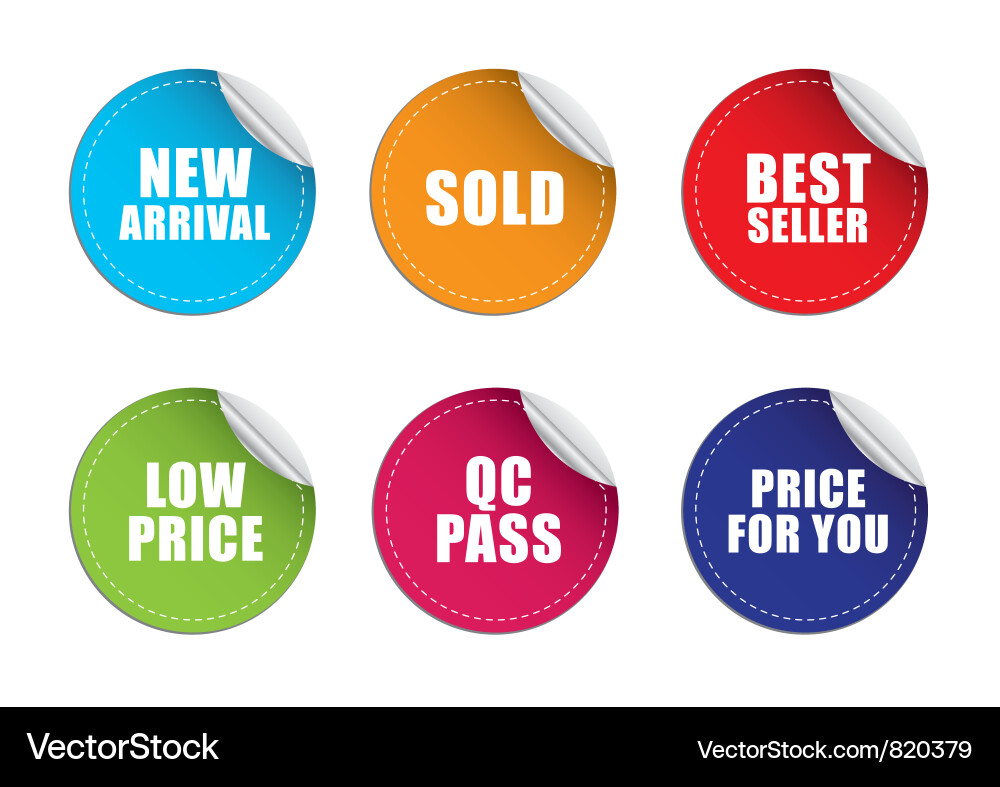 Sticker label price Royalty Free Vector Image - VectorStock