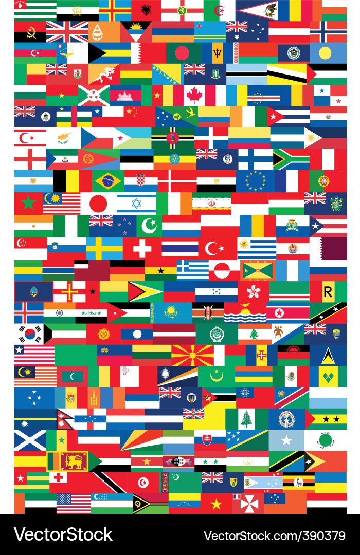 World Flags Collection Royalty Free Vector Image