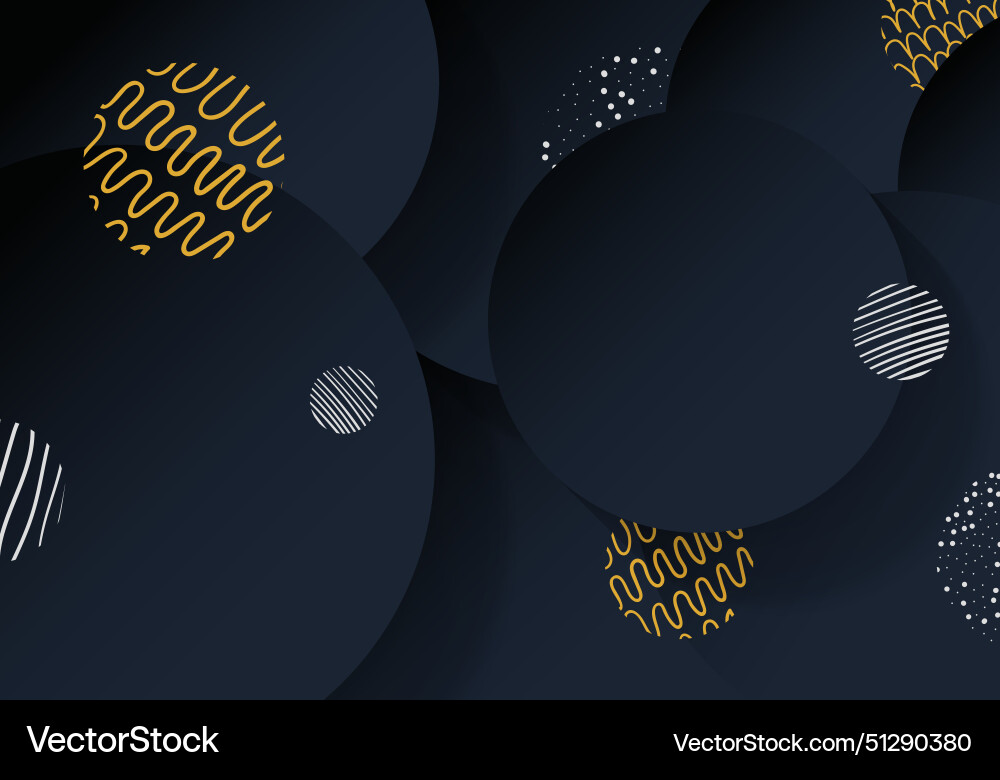 Abstract of dark gradient blue circle pattern Vector Image