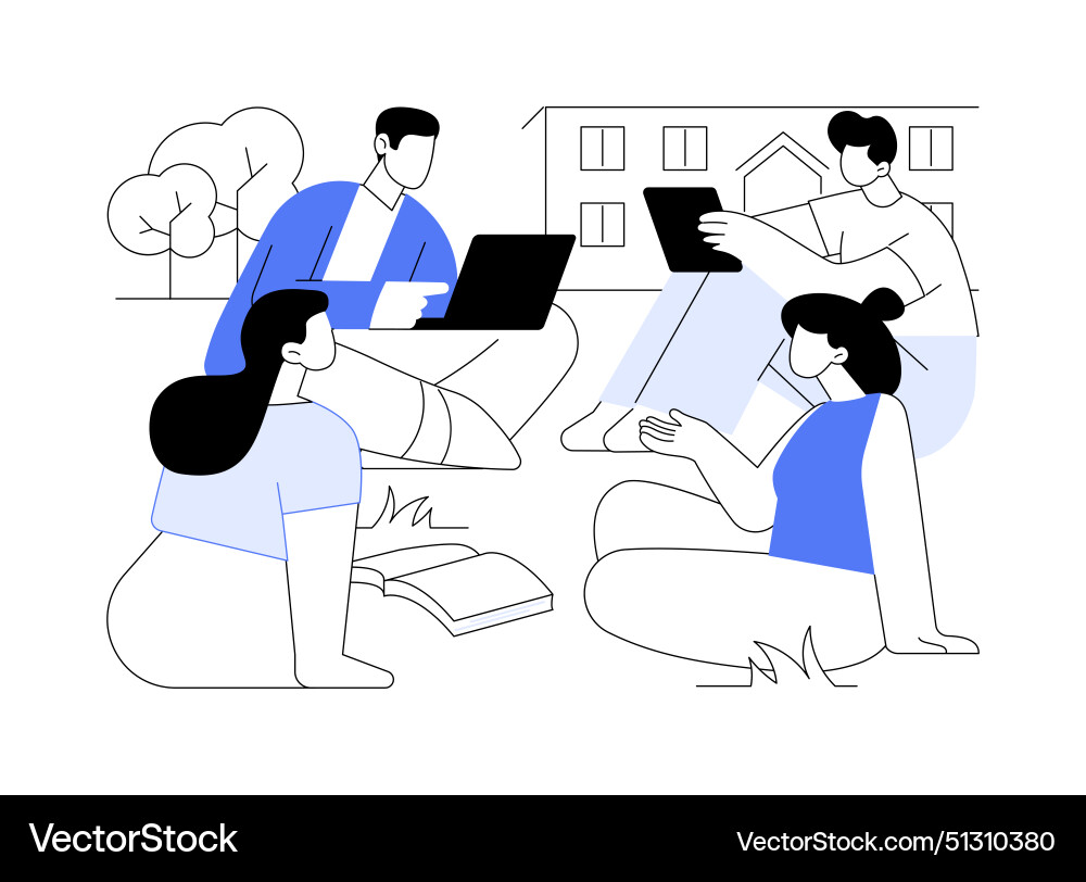 Discussing isolated cartoon Royalty Free Vector Image