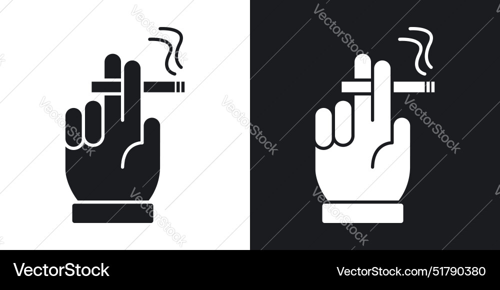 Hand holding cigarette icon Royalty Free Vector Image