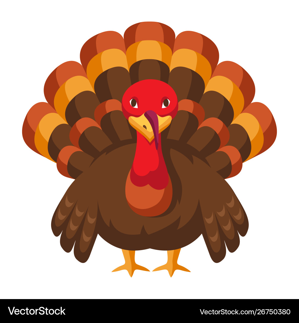 Happy thanksgiving turkey Royalty Free Vector Image