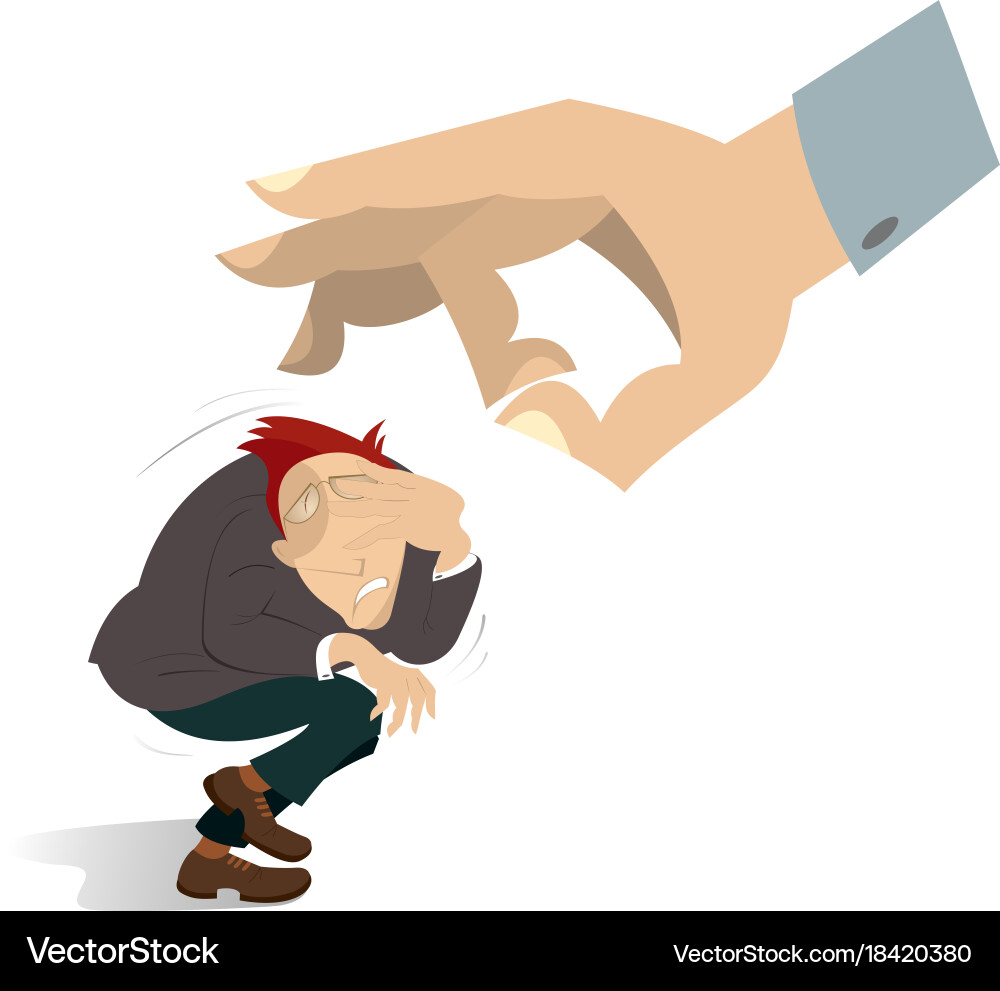 Man Being Flipped - Scapegoat Scene Royalty Free Vector