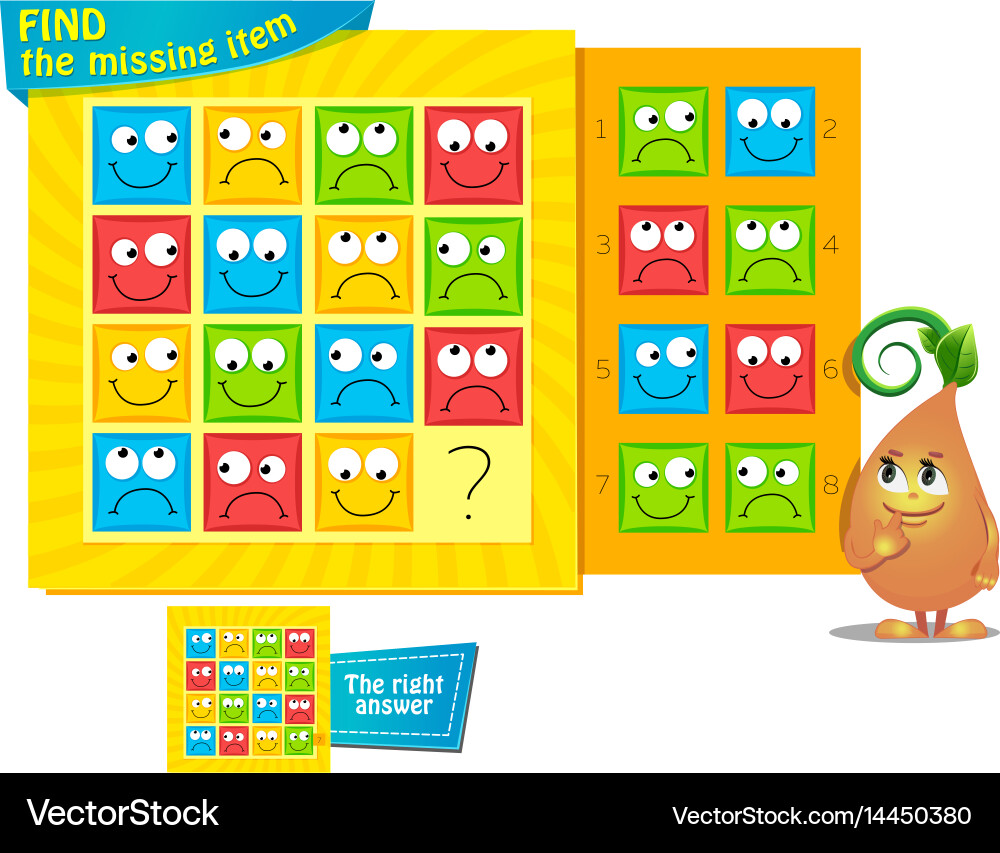 Missing item smile Royalty Free Vector Image - VectorStock