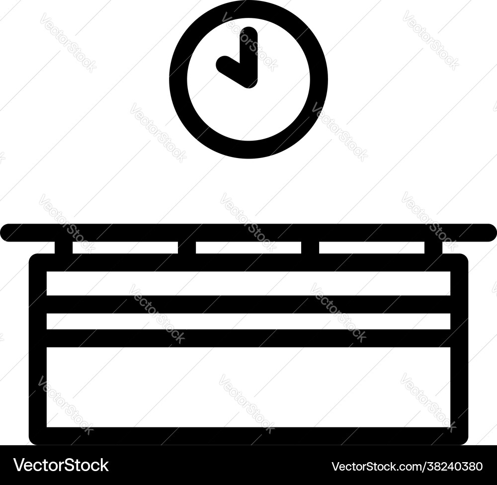 Office reception desk icon Royalty Free Vector Image