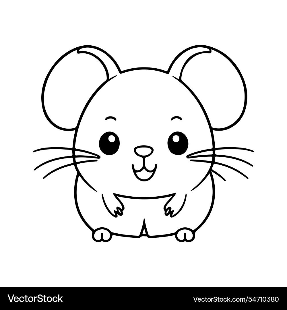 Rat line art Royalty Free Vector Image - VectorStock