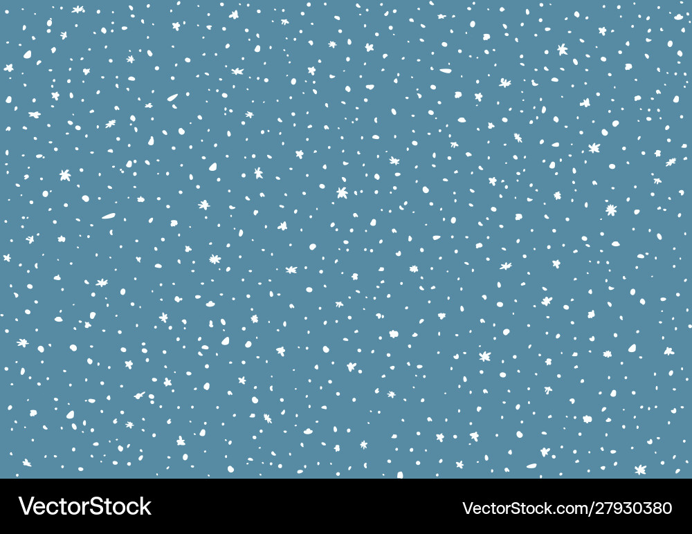Snowfall texture for flat design evenly falling Vector Image