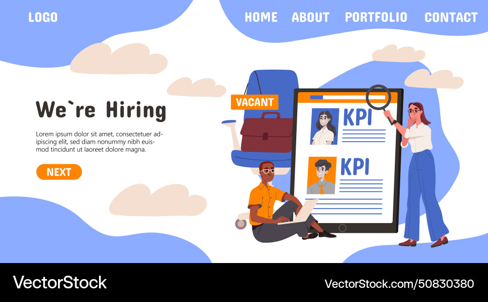 We hiring poster Royalty Free Vector Image - VectorStock