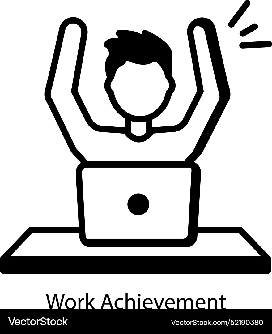 Work achievement Royalty Free Vector Image - VectorStock
