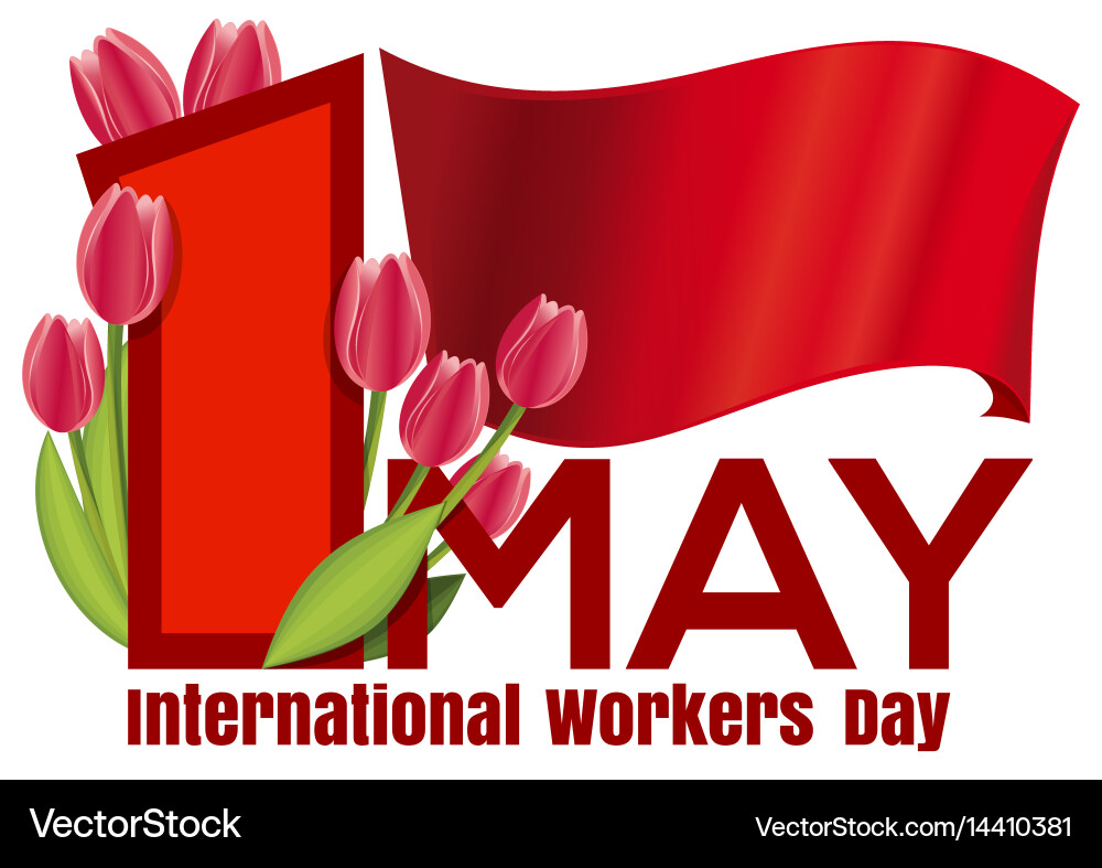 1 may card international workers day Royalty Free Vector