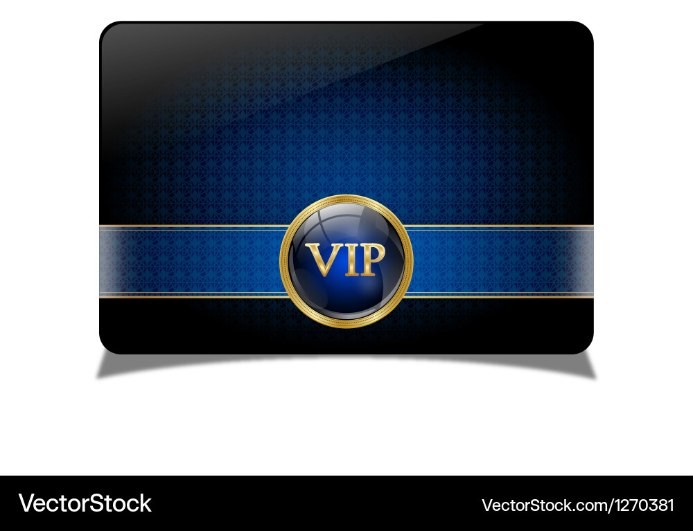 Blue vip card Royalty Free Vector Image - VectorStock