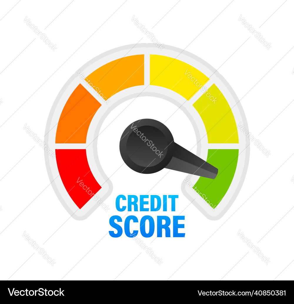 Credit score scale showing good value Royalty Free Vector