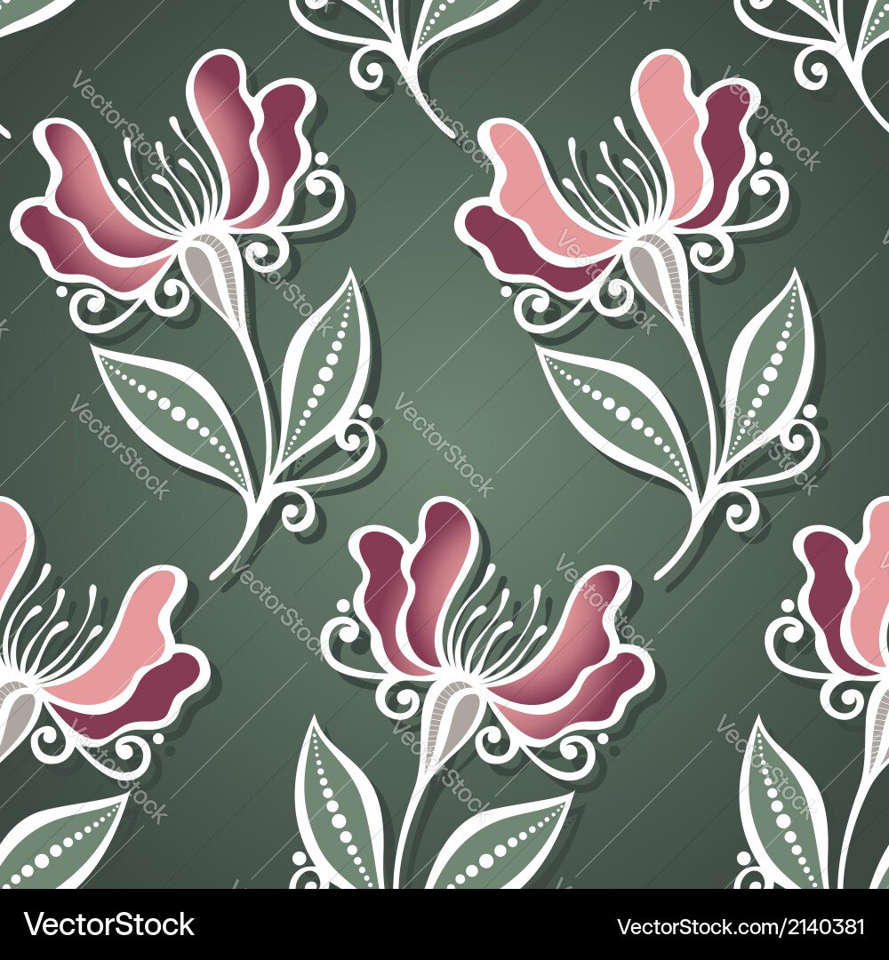 Elegant Floral Pattern Royalty Free Vector Image