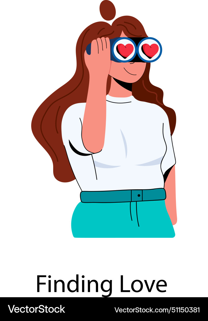 Finding love Royalty Free Vector Image - VectorStock