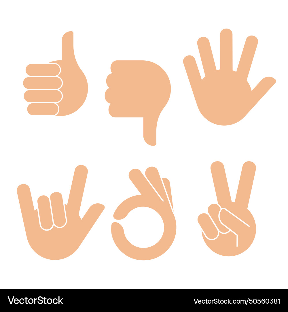 Hand sign Royalty Free Vector Image - VectorStock
