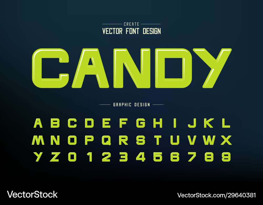 Highlights font and round alphabet design Vector Image