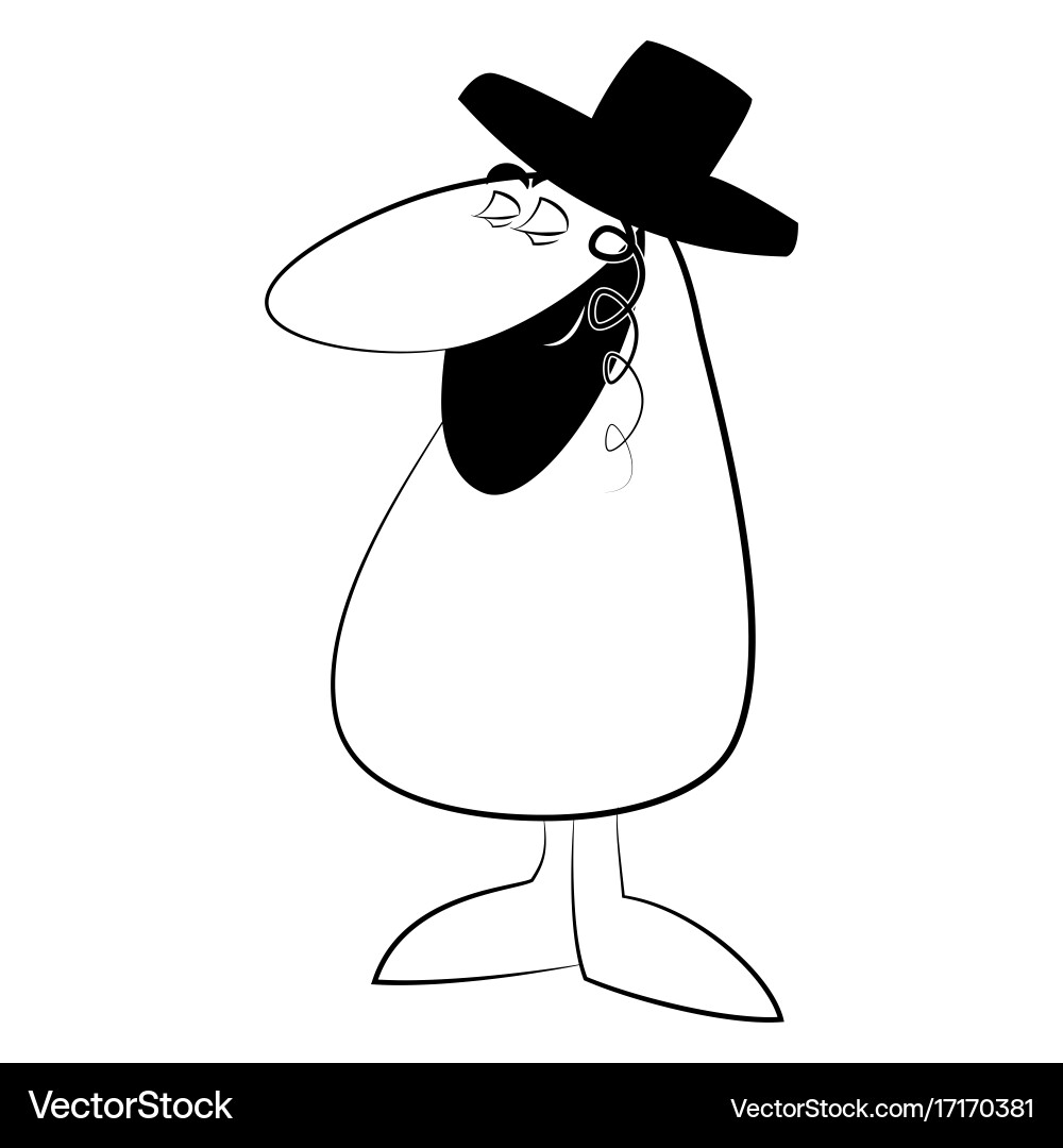 Jew character Royalty Free Vector Image - VectorStock