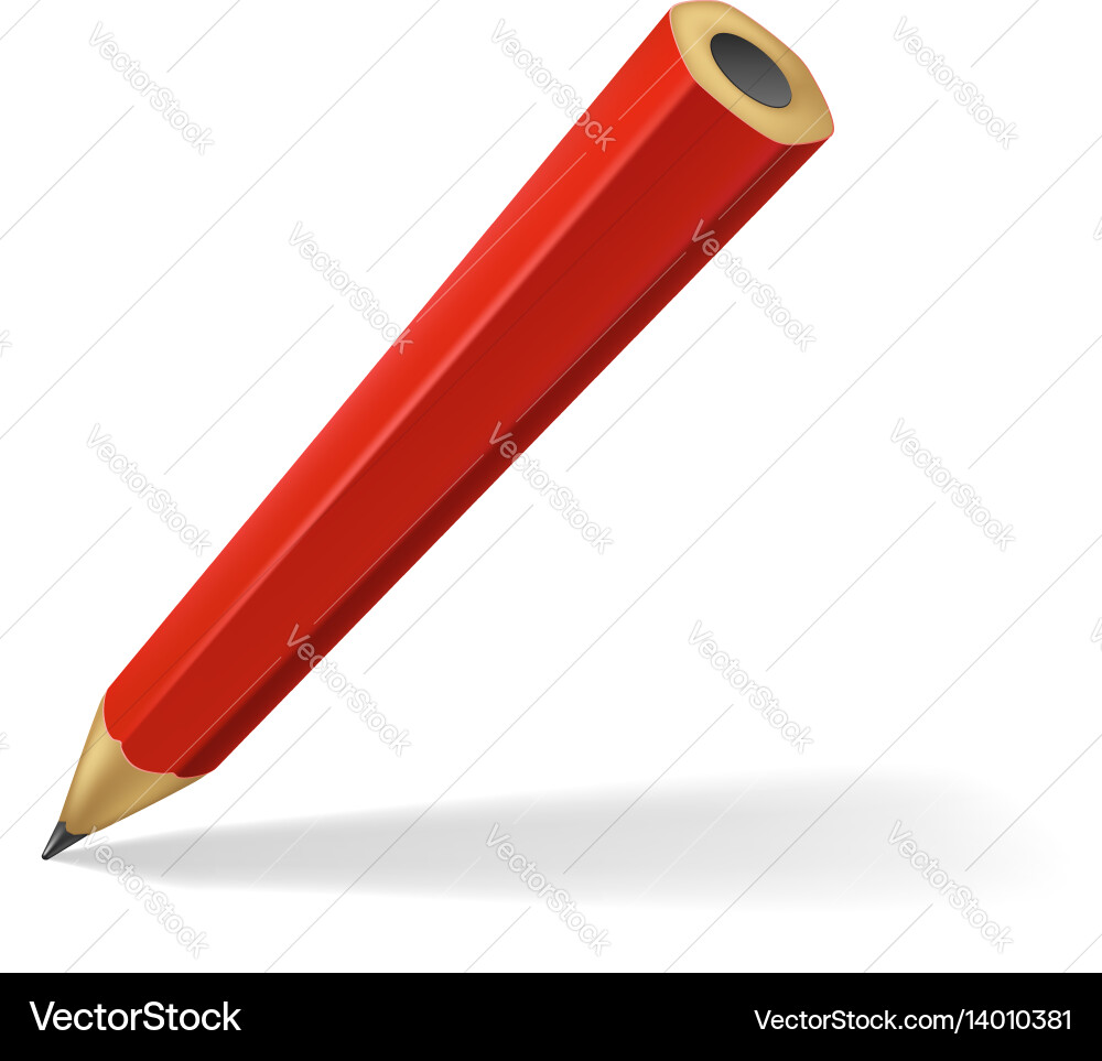 Red pencil Royalty Free Vector Image - VectorStock
