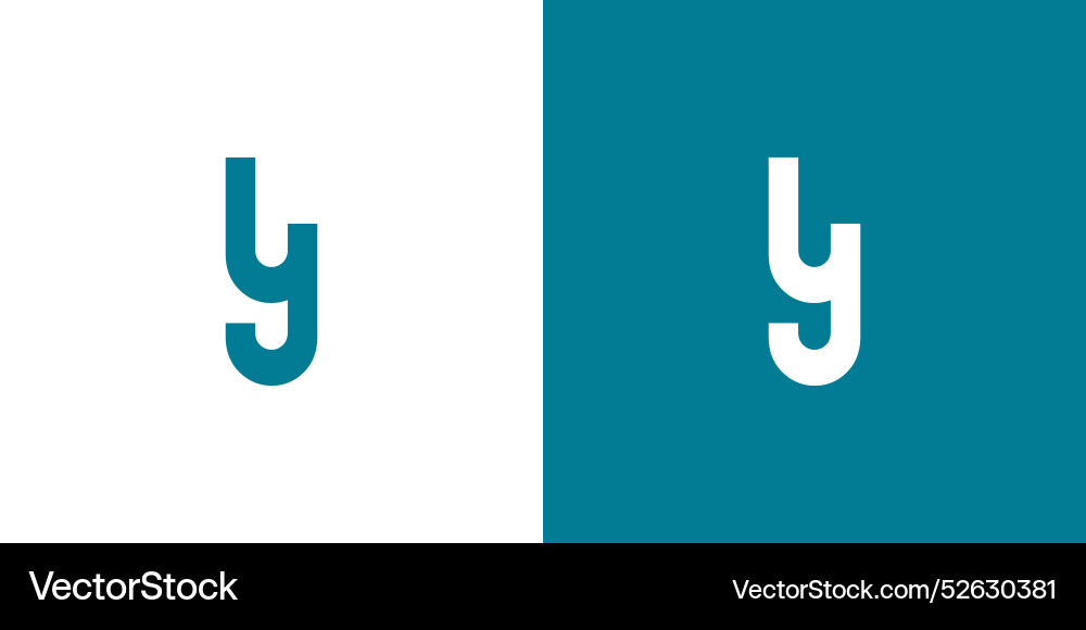 Simple and unique y logo design Royalty Free Vector Image