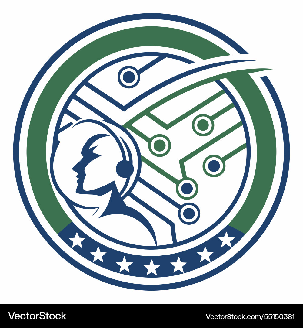 Tech innovators logo art design for company Vector Image