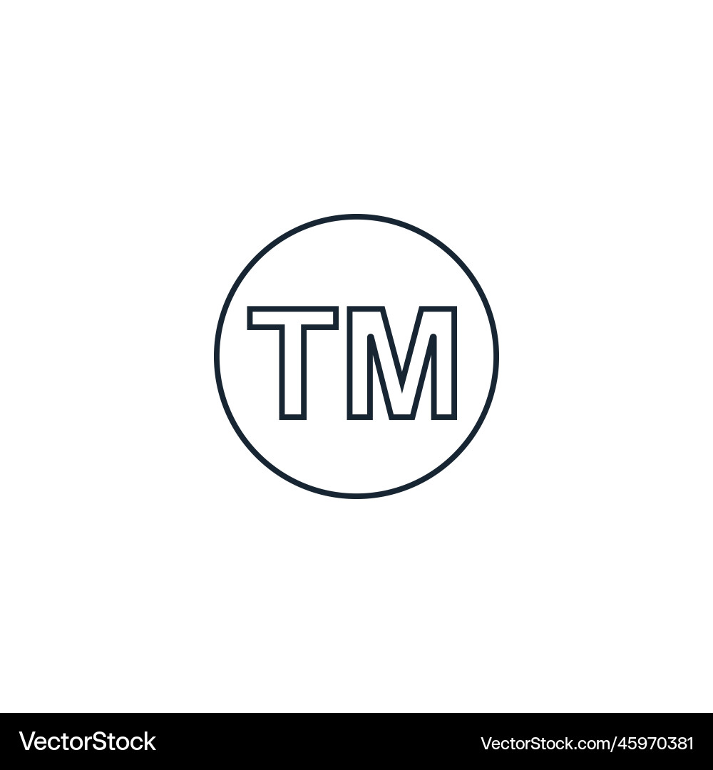 Trademark Symbol Icon - Business Royalty Free Vector Image