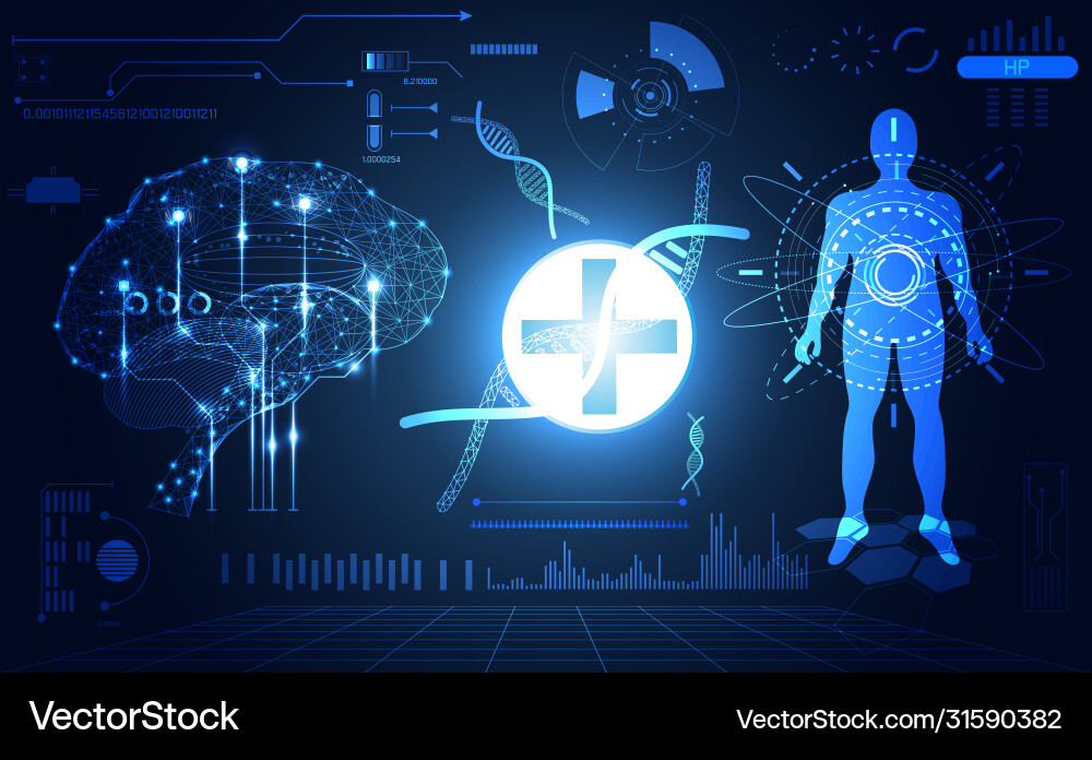 Abstract technology ui futuristic health Vector Image