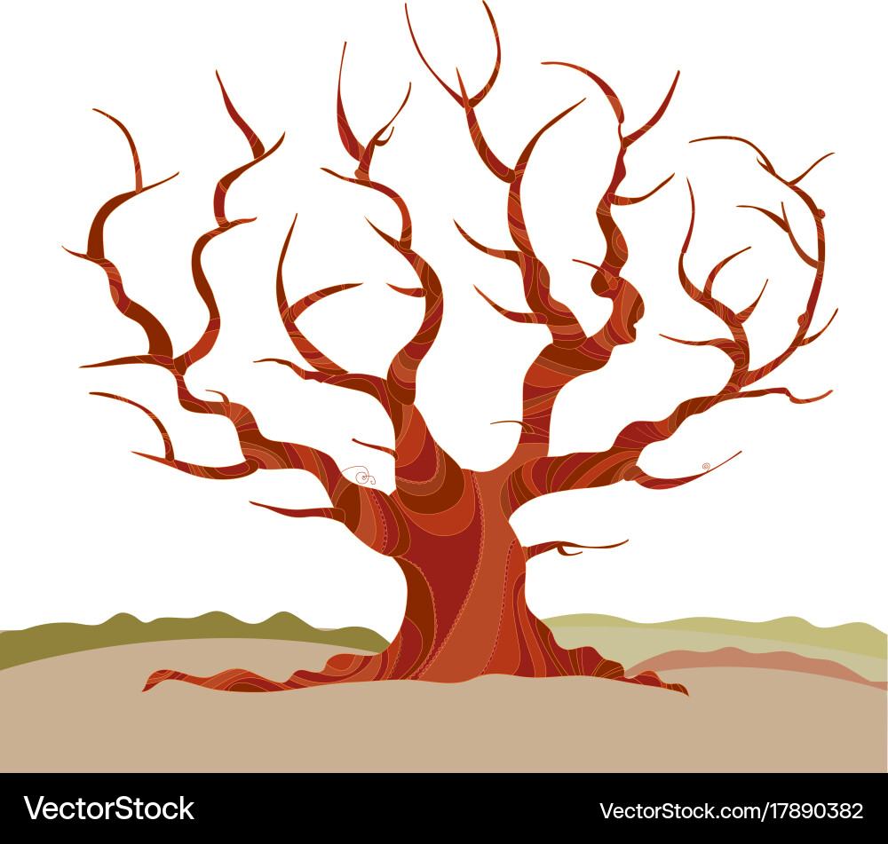 Abstract tree silhouette Royalty Free Vector Image
